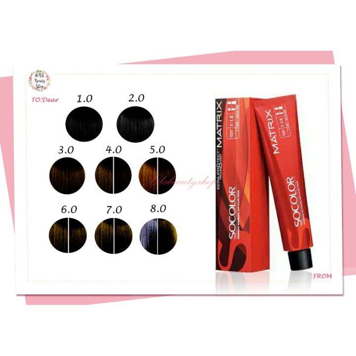 Matrix Socolor Hair Color Chart