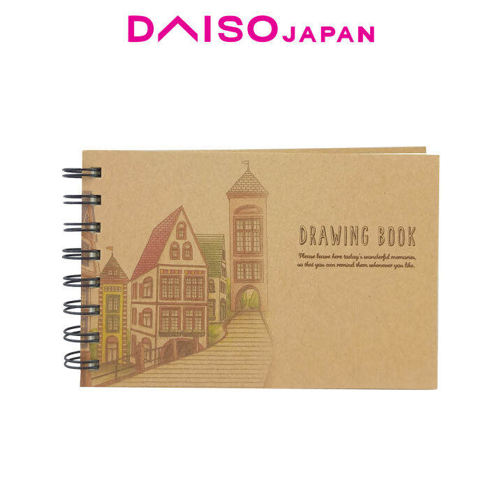 Daiso Small Spiral Sketchbook (150 sheets) | Lazada PH