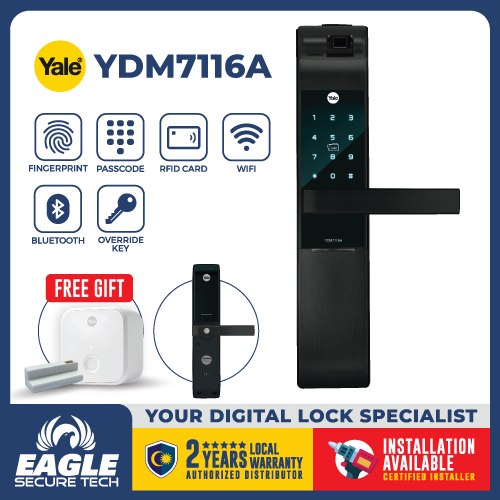 YALE YDM7116A | FREE INSTALLATION | FREE GIFT | Smart Digital Door Lock ...