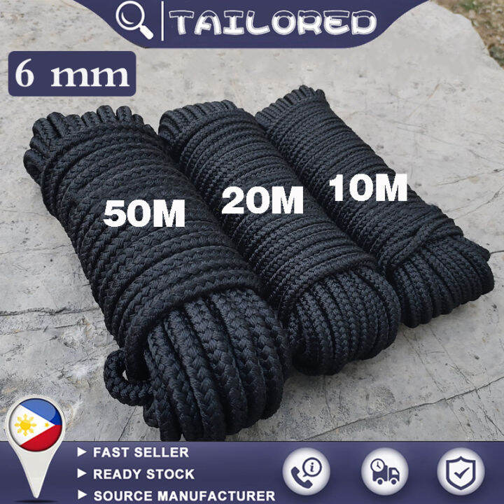 Tailored Black Nylon Rope Heavy Duty Tali Ng Duyan Matibay Makapal Tali ...