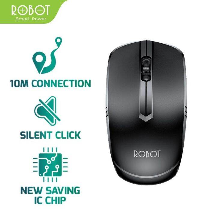 ORIGINAL ROBOT WIRELESS MOUSE M200 WITH MINI USB CONNECTOR | Lazada ...