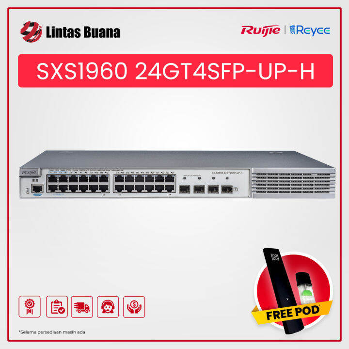 Ruijie XS-S1960-24GT4SFP-UP-H Switch 24 Port Gigabit POE | Lazada Indonesia