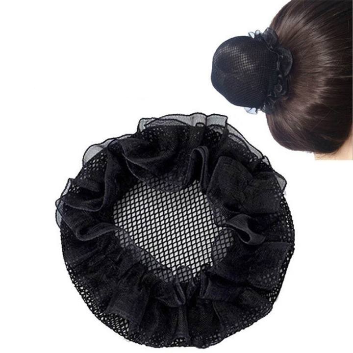 Luckin Mall New Women Bun Dancer Hair net Ballet Dance Skating Bun ...