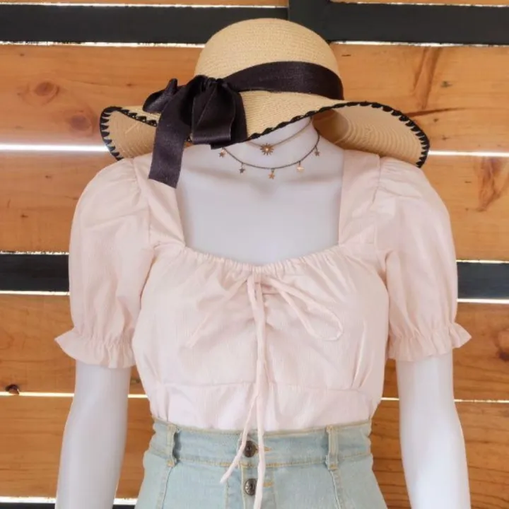 Puff Ribbon Blouse | Lazada PH