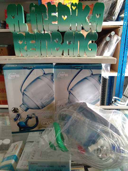 AMBU BAG DISPOSABLE RESUSCITATOR SET BOX Ambubag bayi anak dewasa PVC ...