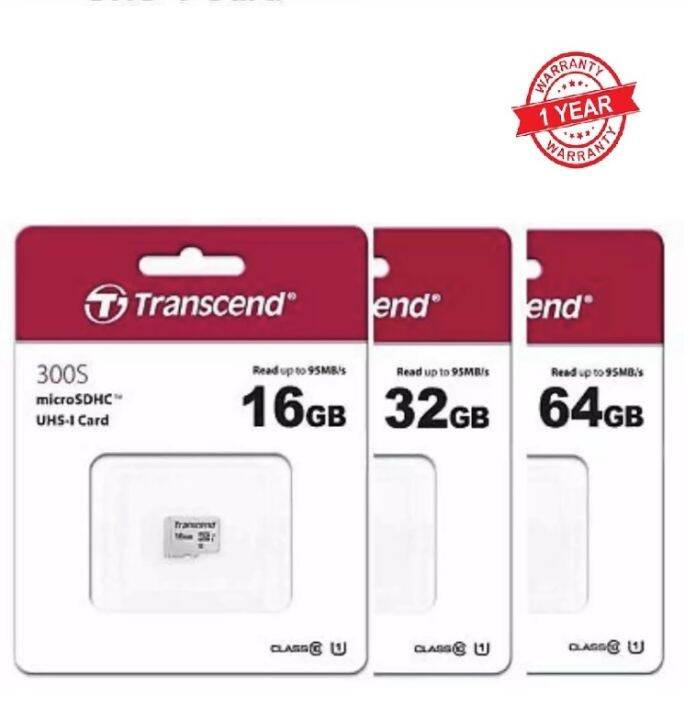 Transcend microSD UHS-I 300S class 10 16GB 32GB 64GB 128GB | Lazada PH