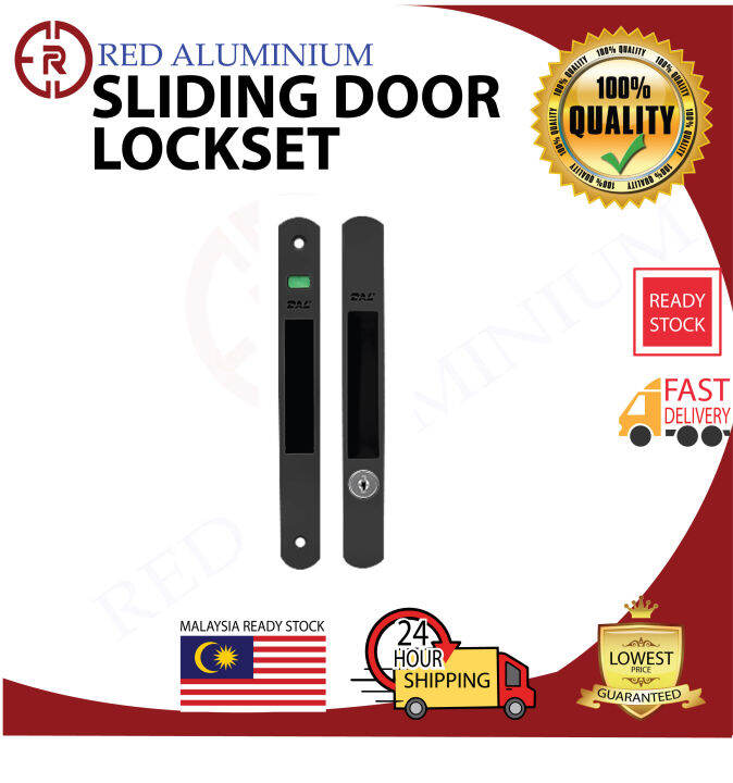 Sliding Door Lock set A6 Aluminium with Key 32mm | Lazada