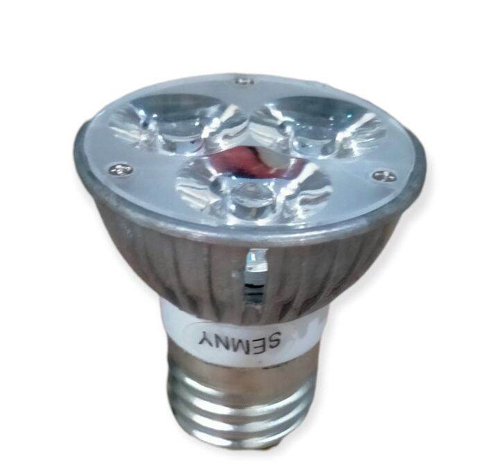 Lampu Halogen LED 3W 220V 3 MATA 3x1W Ulir E27 Semny SY-7005 | Lazada ...