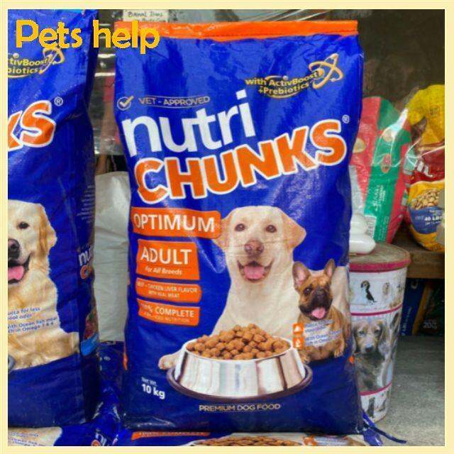 Pets help Nutri Chunks Optimum Adult Dog Food Beef Chicken Liver Flavor ...