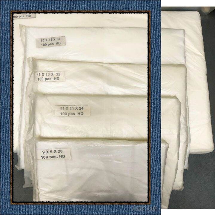 Clear Garbage Trash Bag (100s) Small Medium Large XL HD No Tie | Lazada PH
