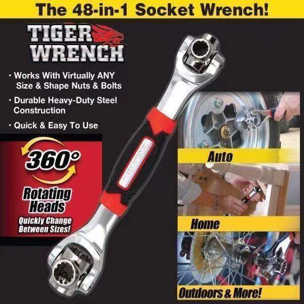 AUTHENTIC PERFECT TIGER WRENCH Universal Grip Wrenches (Black/Red) With ...