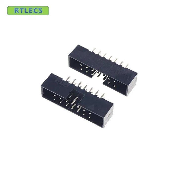 10 Pcs Box Header 14 Pin 2x7P 2.0mm Pitch Male Shrouded PCB straight ...
