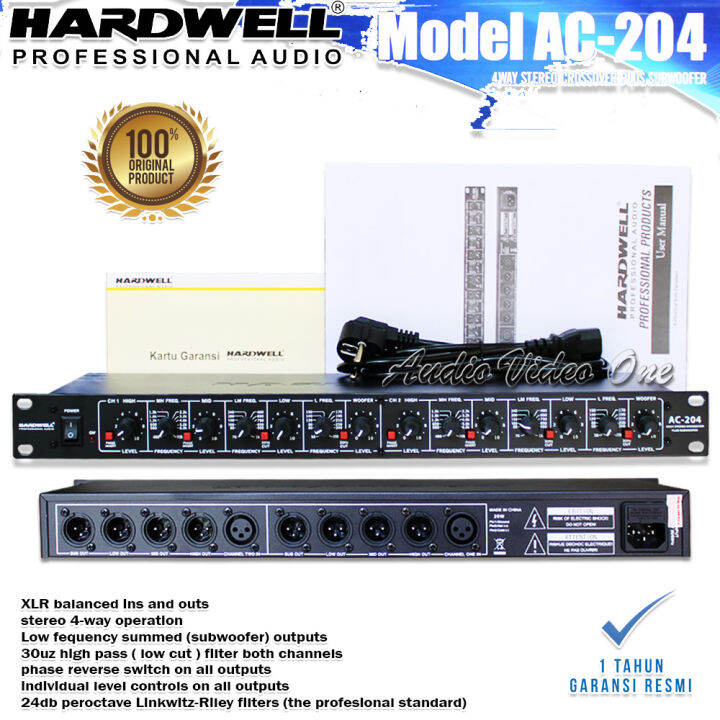 Crossover 4 Way Plus Subwoofer HARDWELL AC-204 Krosofer Audio ...