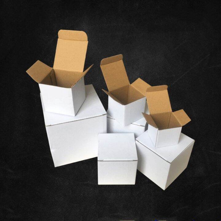 【Ready Stock】 10pcs Clamshell Living Packaging Box White Small Carton ...