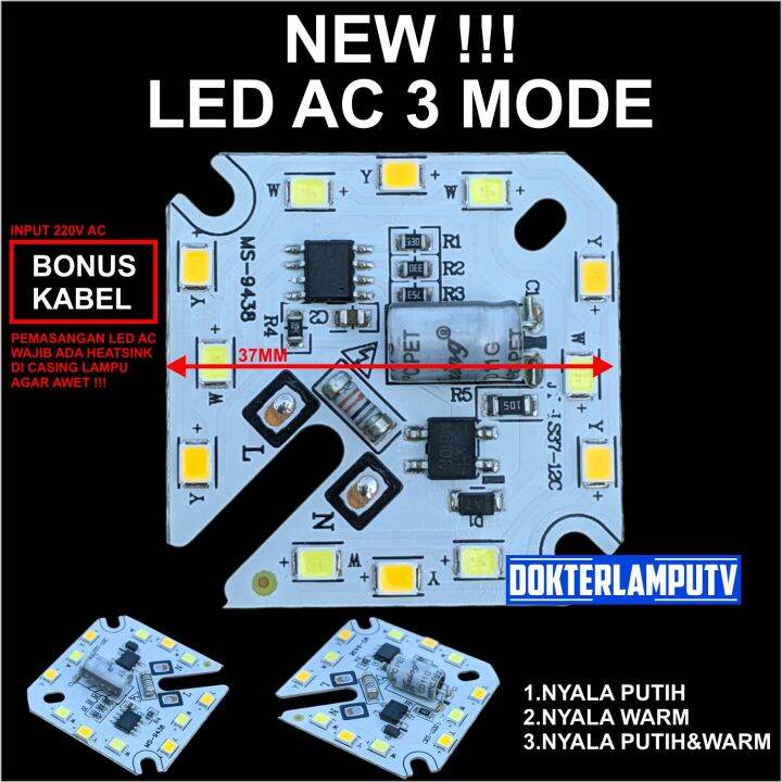 led ac dob 3 mode warna input 220v | Lazada Indonesia