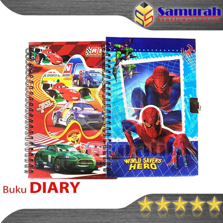 Diary Book Cover Fancy Character / Buku Catatan Diari Anak gambar ...