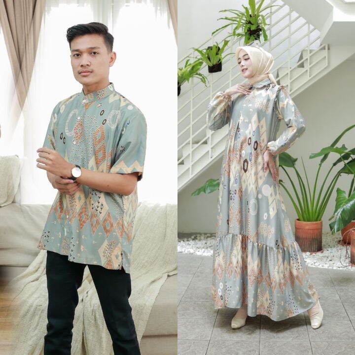 VanesShop Gamis Couple Suami Istri Serambit Keluarga Baju Muslim ...