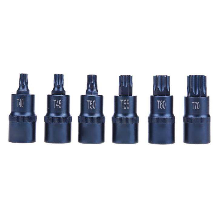 1/2 inch Torx Screwdrivers Set T40 T45 T50 T55 T60 T70 Socket Bits ...