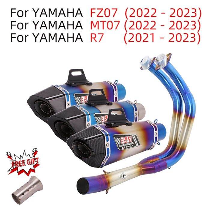 For YAMAHA R7 MT07 FZ07 MT FZ 07 2021 2022 2023 Motorcycle Exhaust Escape Full System Modified ...