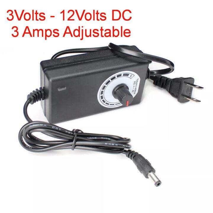 Adjustable ON / OFF Power Adapter 3V -12V DC 3A 36watts Power Supply ...