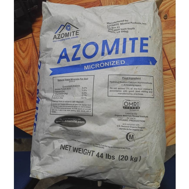 Azomite Micronized [20kg] Fertilizer (ORGANIC TRACED MINERAL) | 20kg ...