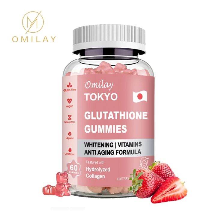 Omilay TOKYO Glutathione Gummies Anti-Aging Whitening Skin Collagen ...