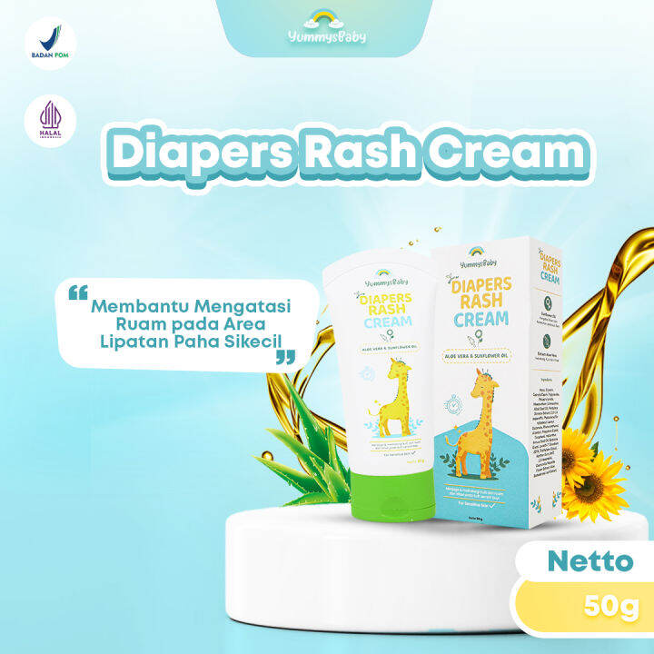 Diapers Rash Cream YUMMYS BABY | Membantu Menjaga Kulit Dari Ruam dan ...