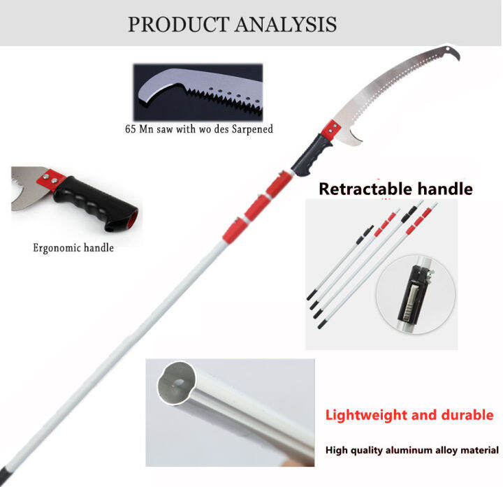Extendable Tree Telescopic Pruner with Saw Long Handle Tall Tree ...