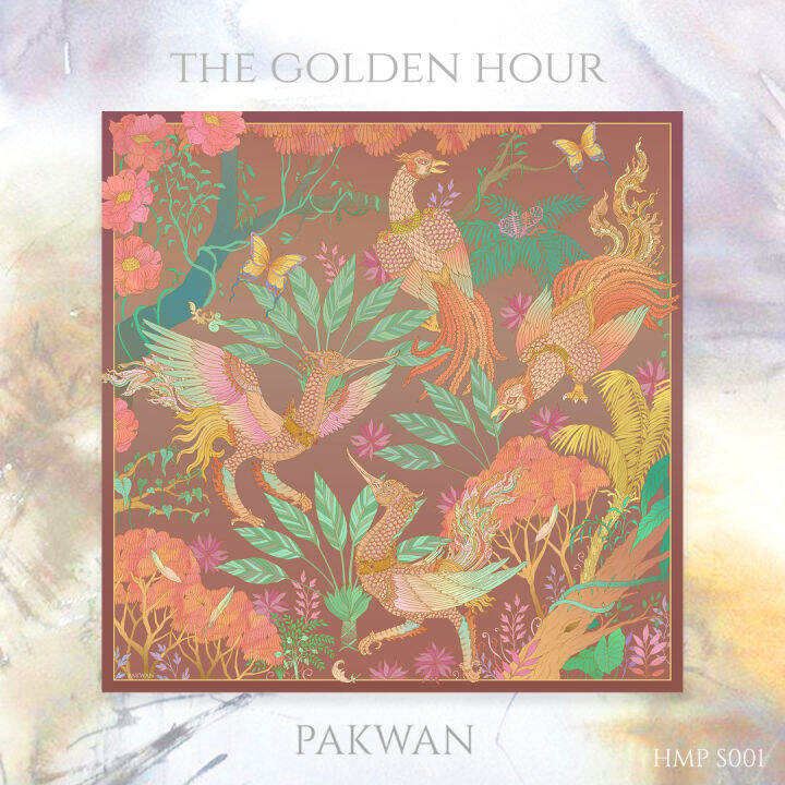 ผ้าพันคอ PAKWAN ลาย Golden hour | Lazada.co.th