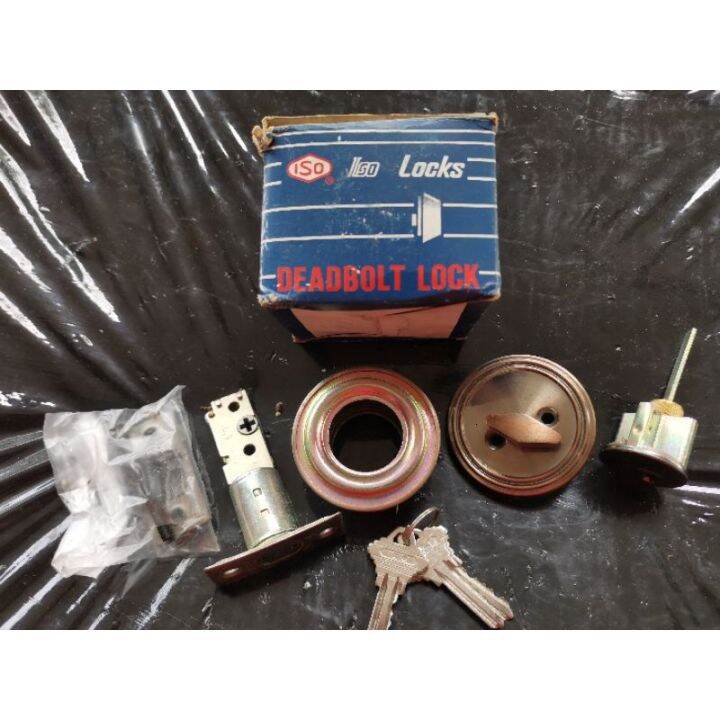 ISO DEADBOLT LOCK 60-70mm AMAN LOCK SET DEADBOLT LOCK-SINGLE CYLINDER ...