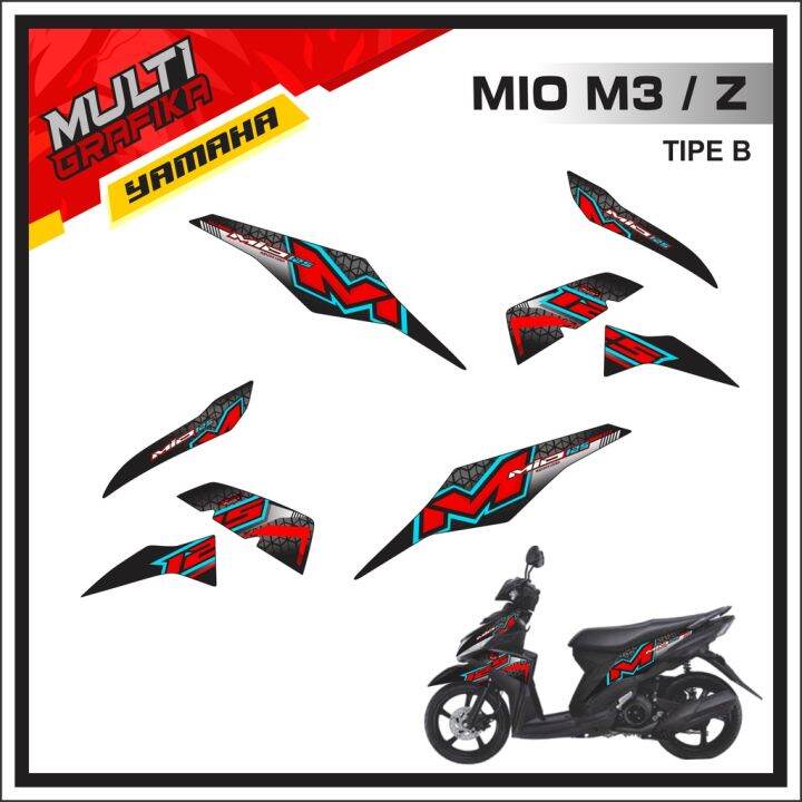 Stiker Sticker Striping Motor Mio M3 125 z | Lazada Indonesia