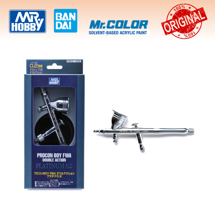 Mr Hobby Mr Procon Boy Airbrush FWA Platinum 0.2mm PS270 Double Action Type Gundam Paint | Lazada