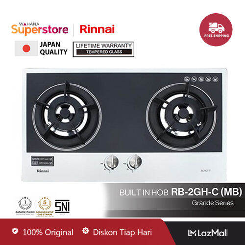 Rinnai Kompor Tanam 2 Tungku Grande - RB2GH MB | RB-2GH (MB) | RB-2GH-C (MB) | Lazada Indonesia