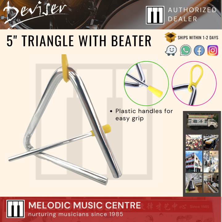 Deviser 5 Inch Triangle with Beater Steel Percussion Children Education ...
