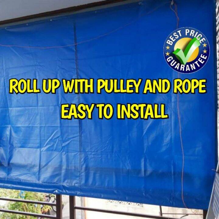 (6ft x 8ft ) ROLL UP/ROLL DOWN WITH PULLEY SET UP TRAPAL LONA TARPAULIN ...