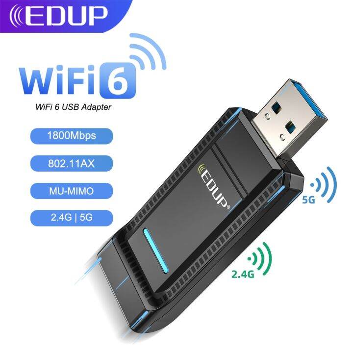 EDUP Wifi6 USB Wifi Adapter AX1800 USB3.0 Dual Band Wireless Wi-Fi ...