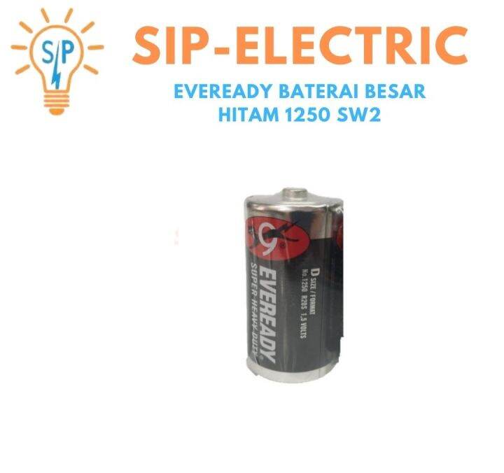 EVEREADY BATERAI BESAR HITAM JUMBO / BATRE / BATTERY 1250 SW2 ORIGINAL ...