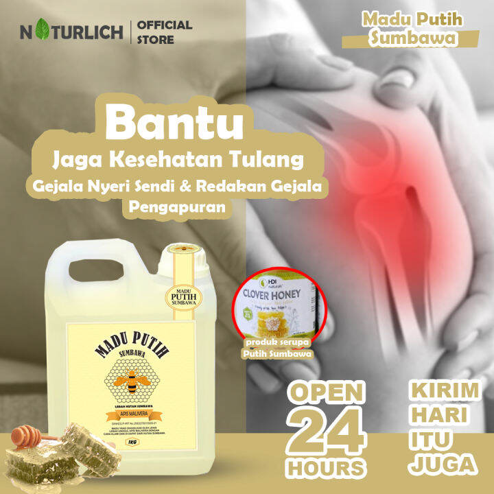 Madu Putih Sumbawa Asli 1kg Madu Asli Murni Untuk kesehatan Tubuh ...