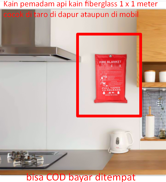 Kain pemadam api kain fiberglass 1 x1 cocok di taro di dapur ataupun di mobil | Lazada Indonesia
