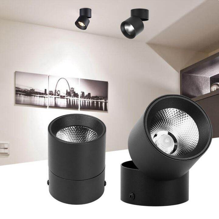 Foldable Spotlight LED Downlight 7W 10W 15W Black White Ceiling Lights ...