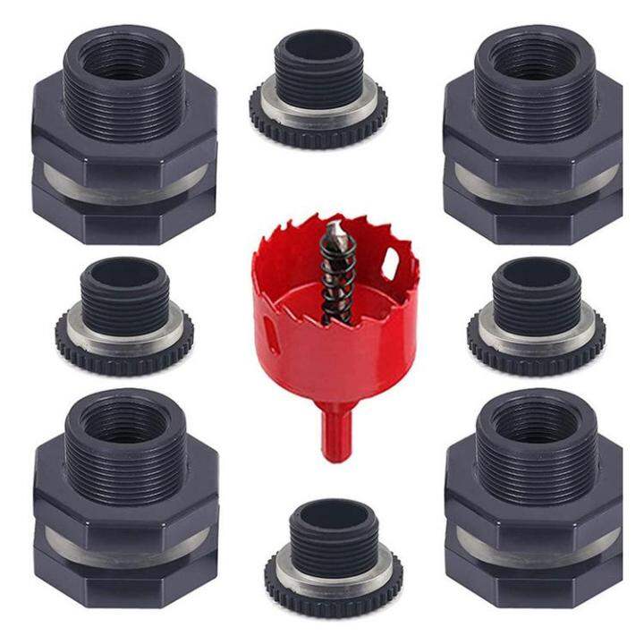 Rain Barrels Connector Kit Bulkhead Adapter PVC Fitting Kit Multi ...