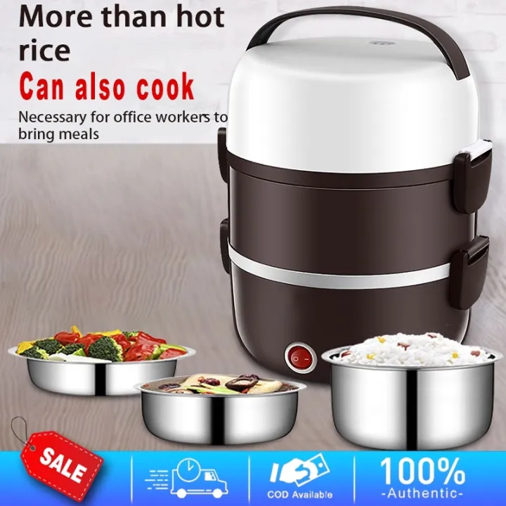 3-layer portable electric lunch box stainless steel lunch box set lunch ...