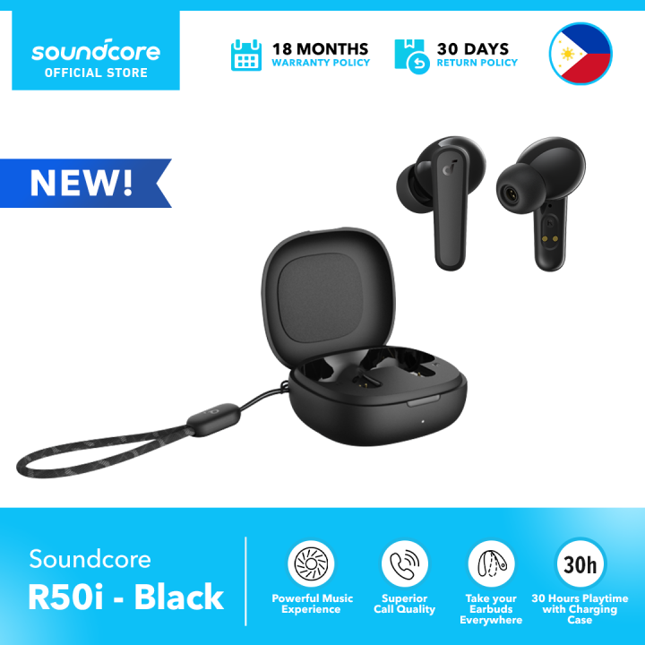 Soundcore by Anker R50i, Bluetooth 5.3 Earphones, IPX5, BassUp EQ, 30 ...