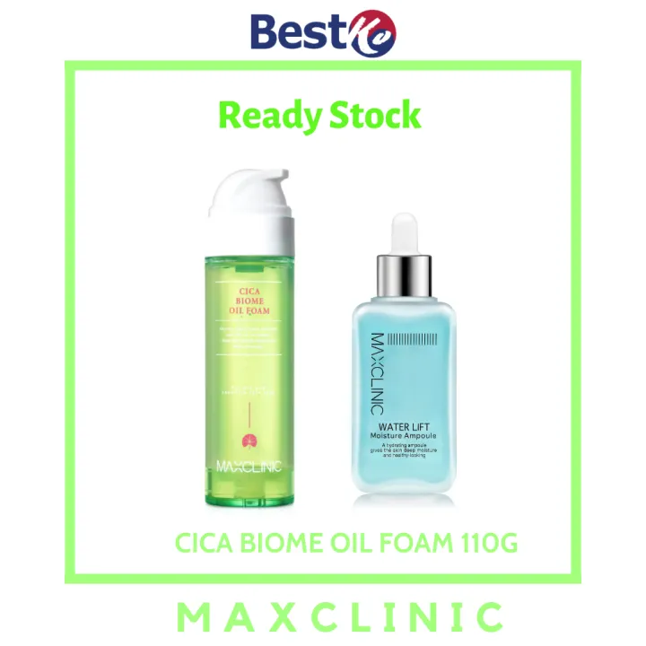 Maxclinic Cica Biome Oil Foam + Water Lift Moisture Ampoule 100ml | Lazada