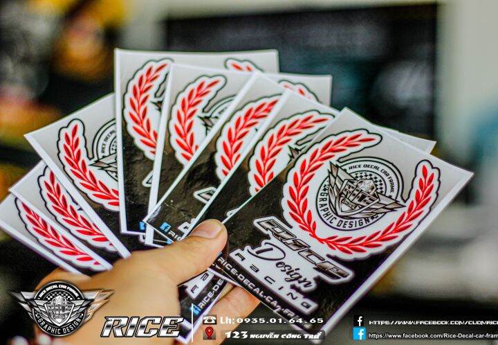 Tem Rice ( Rice decal car frame )Dán Dè Mẫu Mới Cho Màu Sơn Trắng Bạc ...
