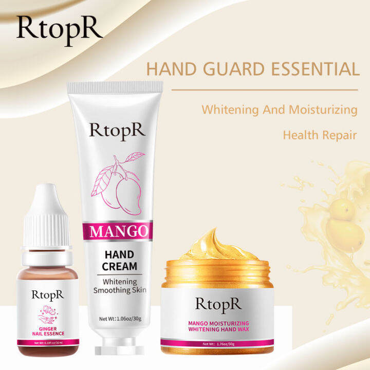RtopR FDA ชุดบำรุงมือขิงแบคทีเรียเล็บน้ำมันหอมระเหยมะม่วงความชื้นซ่อม ...