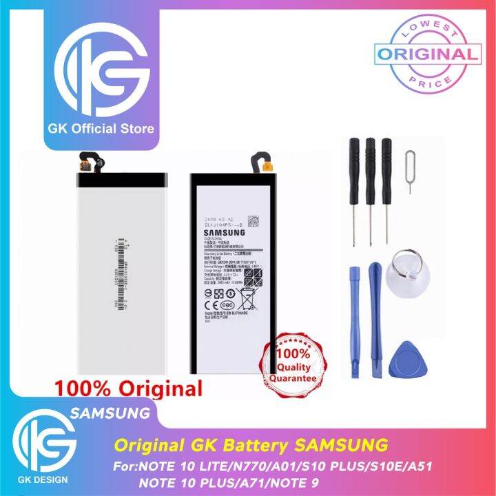 Original GK Battery SAMSUNG NOTE 10 LITE/N770/A01/S10 PLUS/S10E/A51 ...