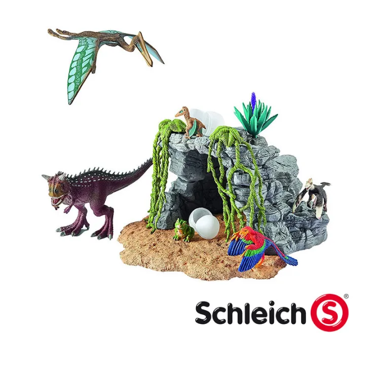 Schleich 42261 Dinosaur Play Set With Cave for Kids age 3+ | Lazada