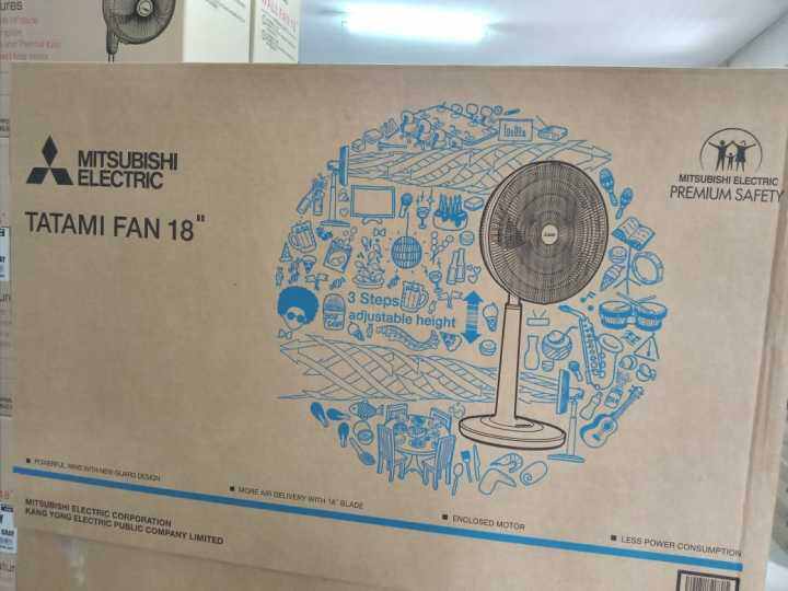 Mitsubishi R18-GU 18" Tatami Fan Classy Red & Soft Pink & Classy Gray ...