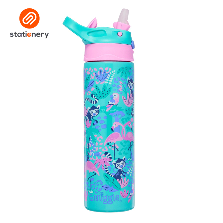 Smiggle Wild Side Insulated Stainless Steel Flip Drink Bottle 520Ml | Lazada PH